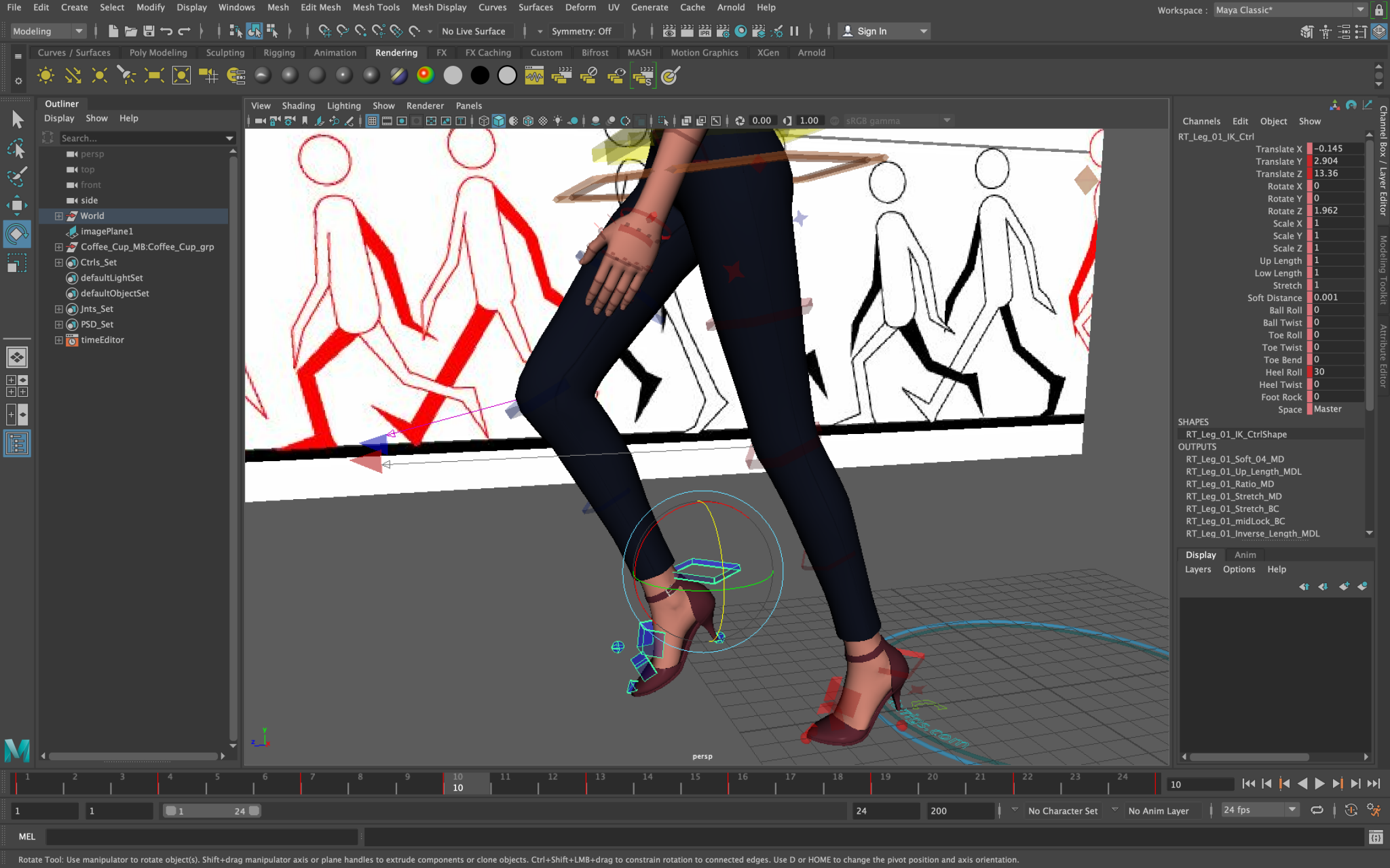 Week 3: whole body walk cycle and constraints | XHong MA 3D computer ...